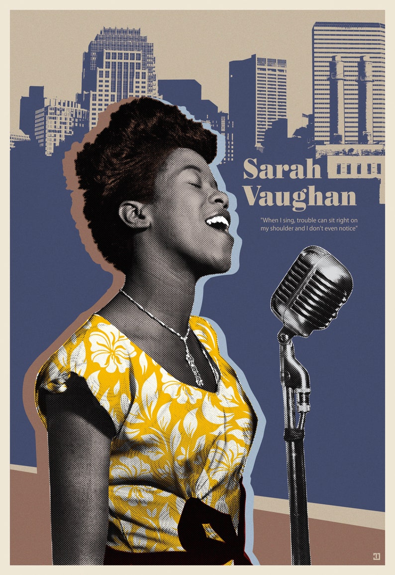 Sarah Vaughan Poster Jazz Singer Poster Jazz Poster - Etsy