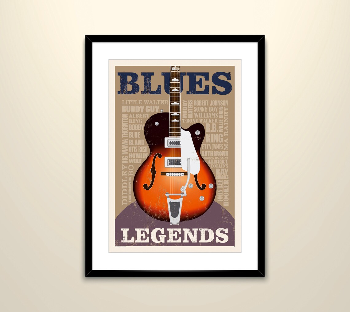 Blues Legends Poster, Blues Legends Wall Art, Music Print, Blues Print ...