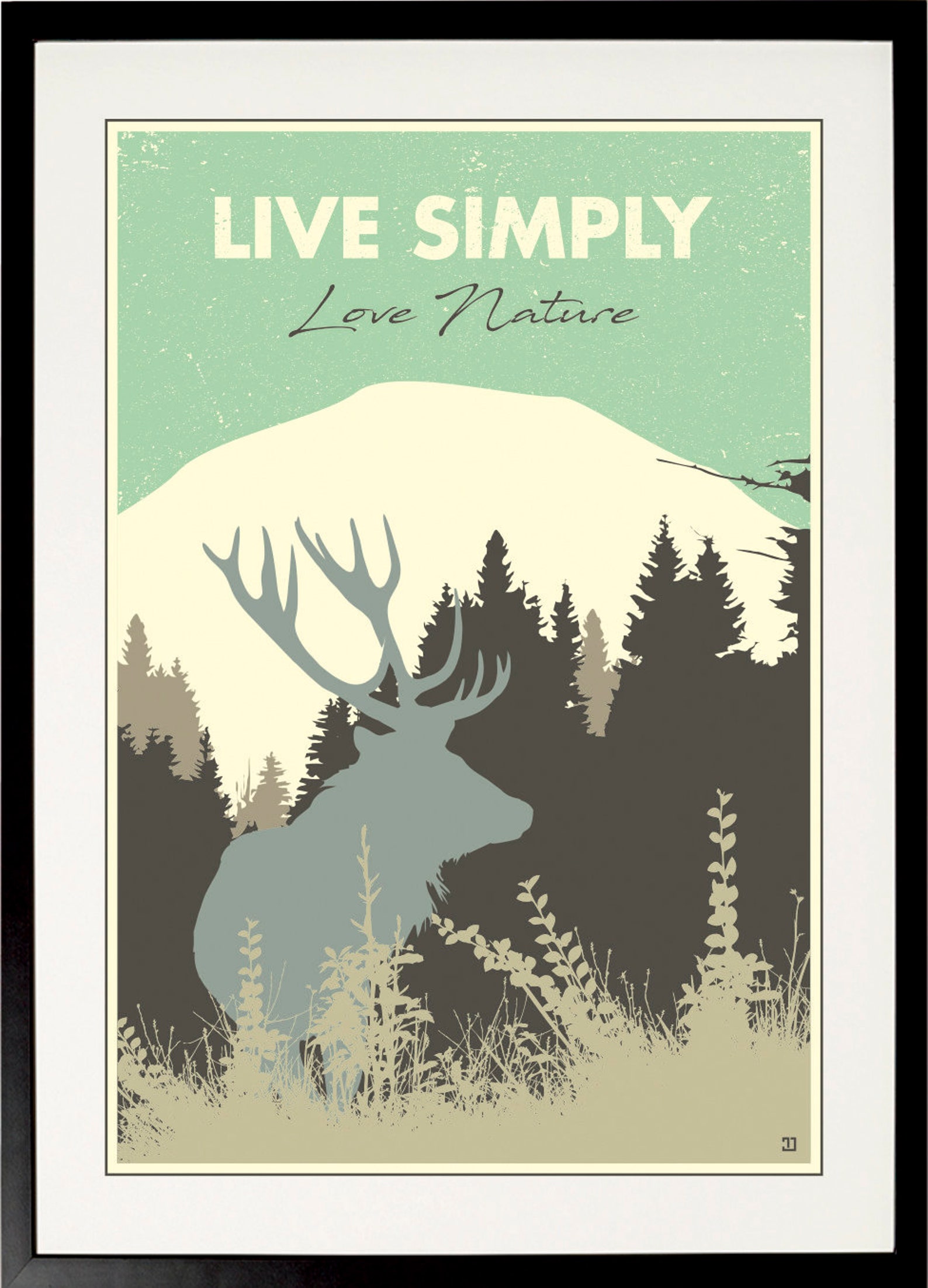 Live Simply Poster, Love Nature Poster, Mountain Poster, Nature Poster ...