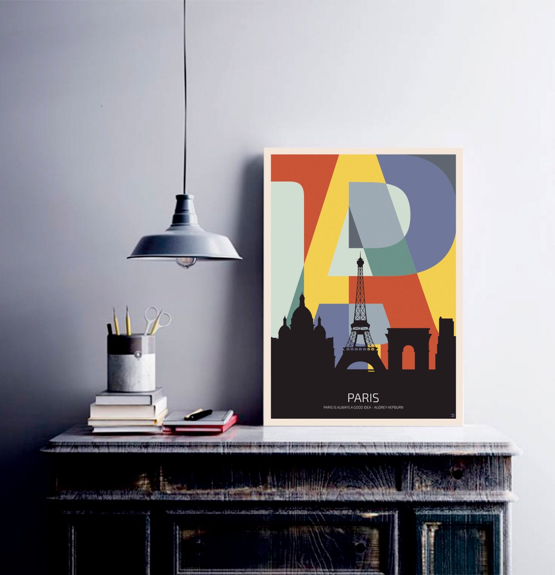 Paris Poster Travel Poster Paris Travel Wall Art Colorful - Etsy