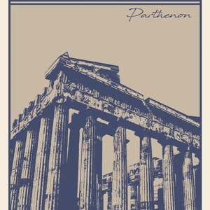 Athens Parthenon Poster, Parthenon Acropolis, Parthenon Print ...