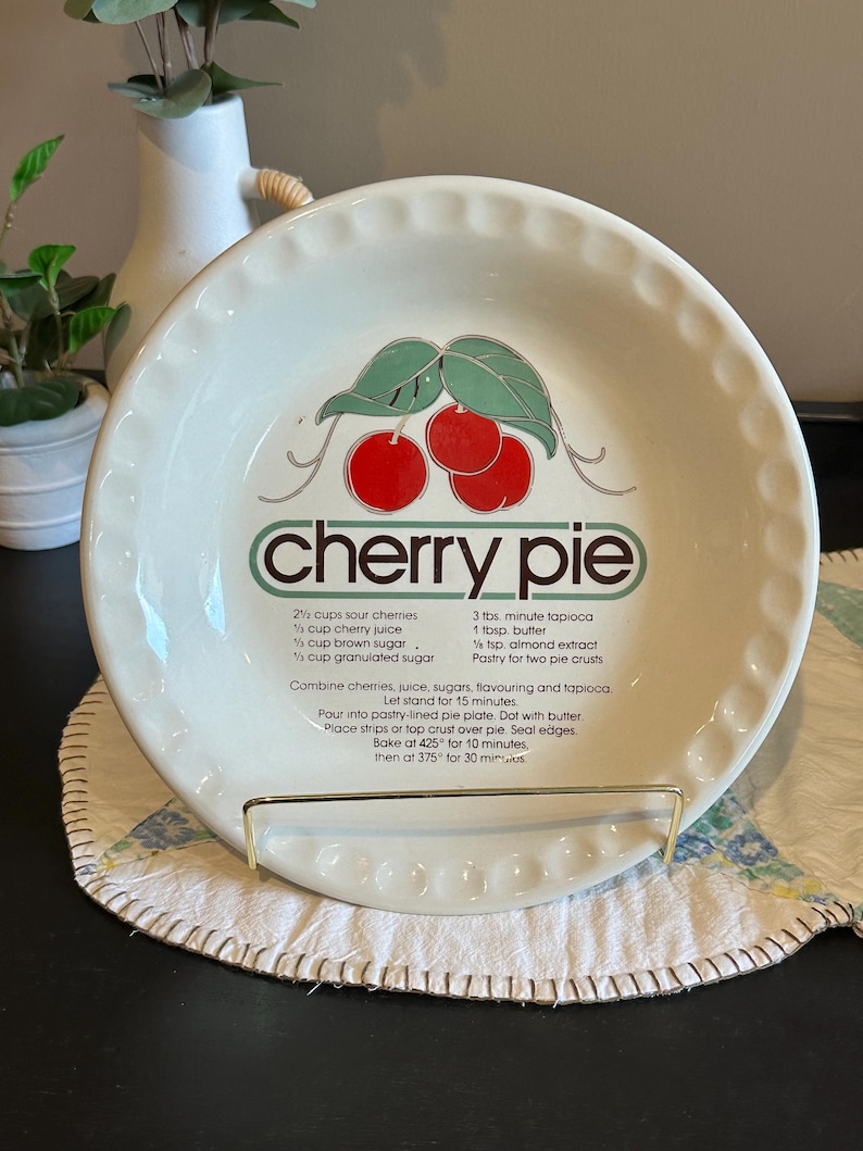 Vintage Cherry Pie Plate - Etsy