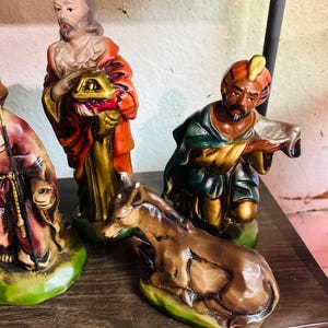 1950’s Paper Mache Nativity Set - Etsy