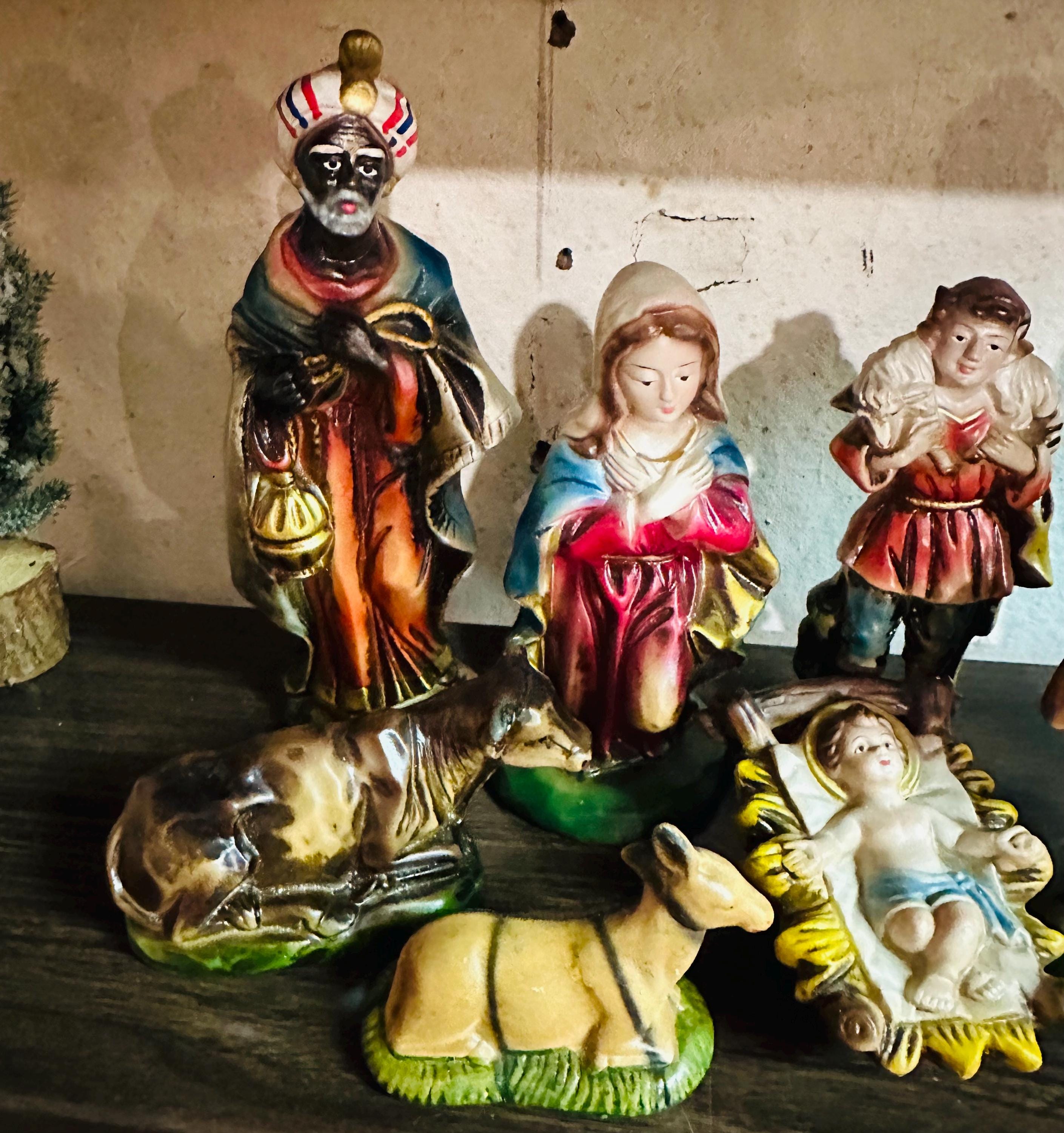 1950’s Paper Mache Nativity Set - Etsy
