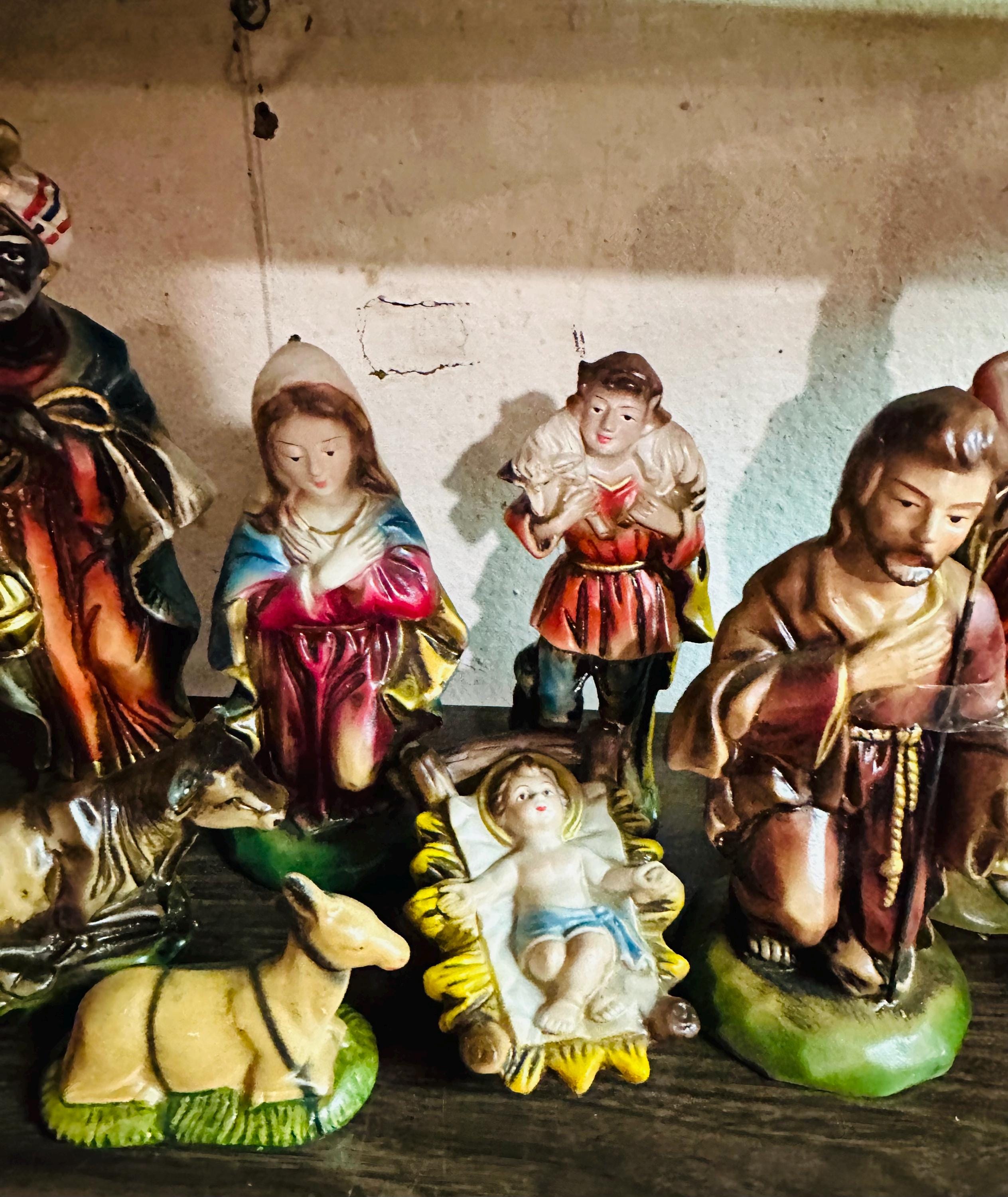 1950’s Paper Mache Nativity Set - Etsy