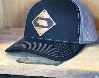 State Leather Patch Hat - Etsy