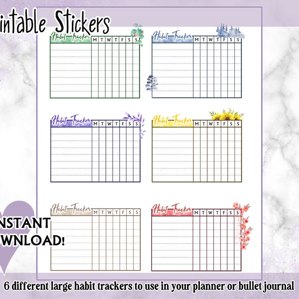 Habit Tracker Stickers - Etsy