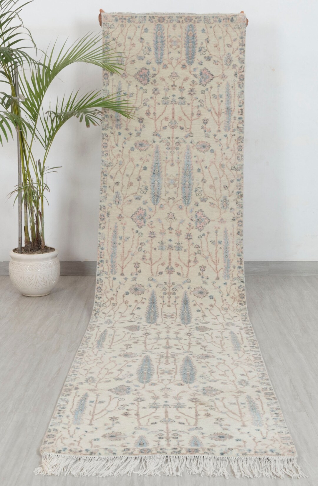2.6x10 Ft. Tree of Life Transitional Rug Runner Rug, Contemporary Rug ...