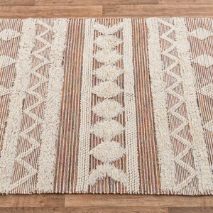 Bohemian Decor Inspired Handmade Wool Cotton Area Rug....#md-18 /1394 ...
