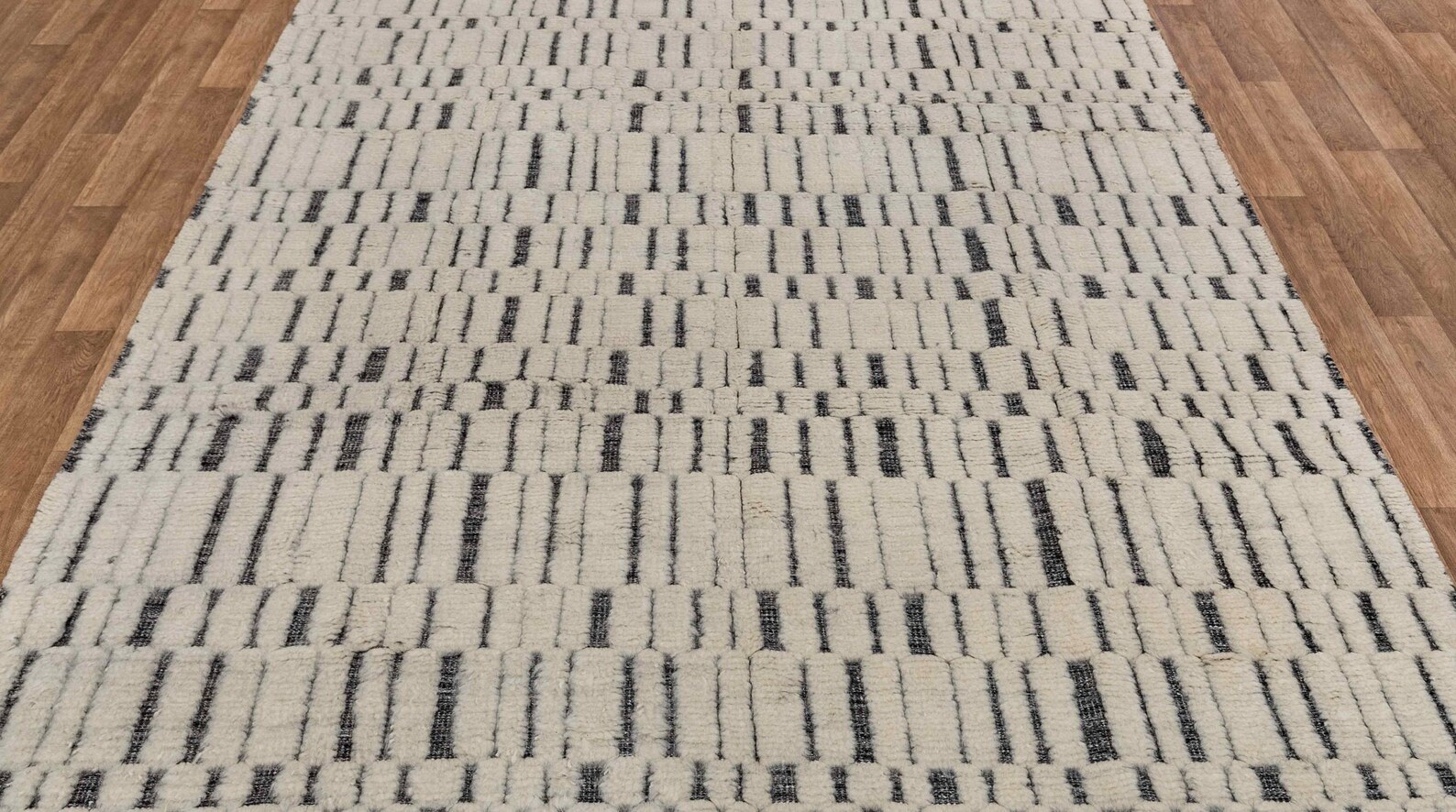 Bohemian Shag Style Ivory Wool Hand Knotted Moroccan Beni Ourain Berber ...