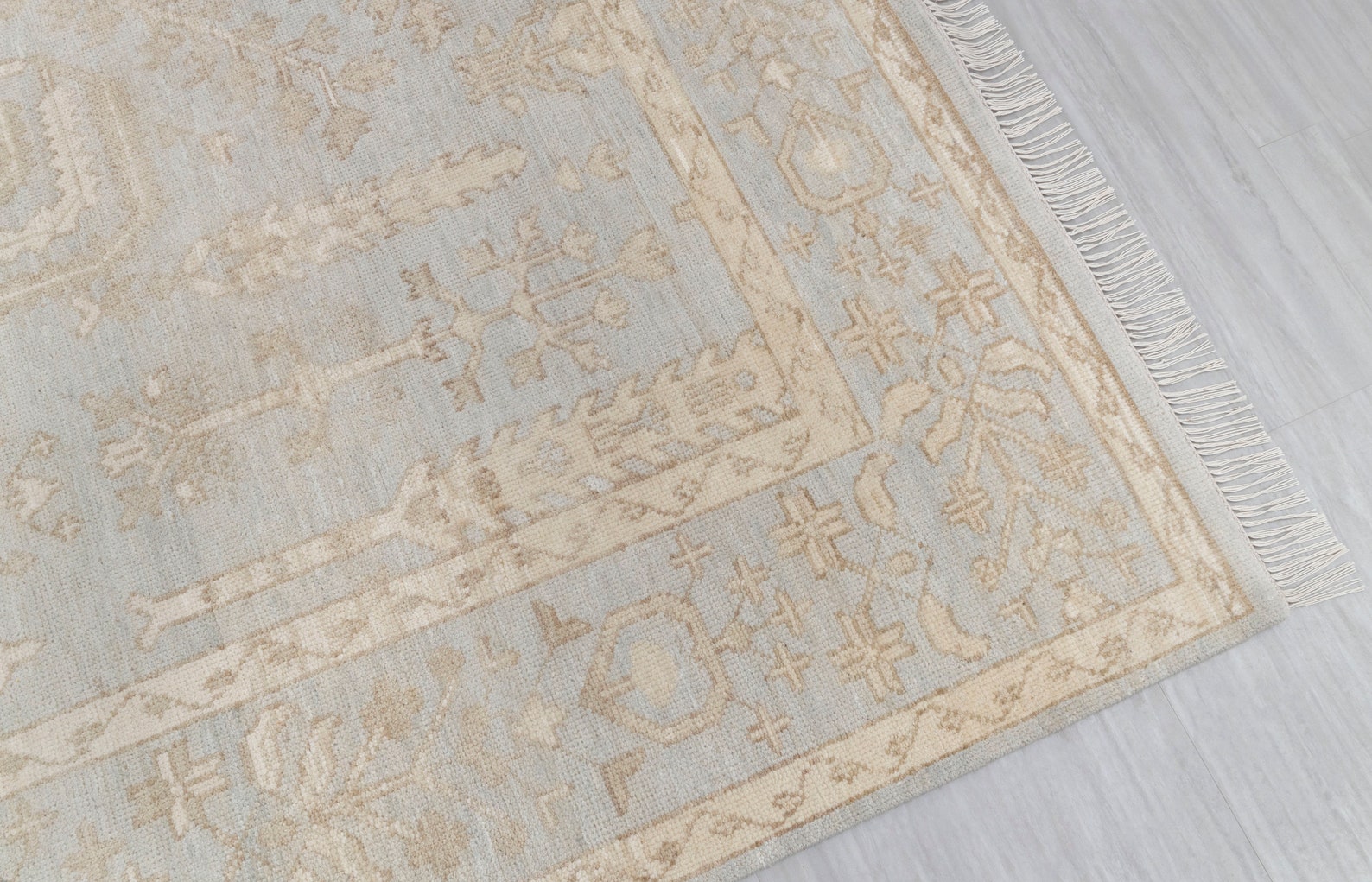 Grey Cream Muted Look Garden Pine Tree of Life Rug Modern - Etsy