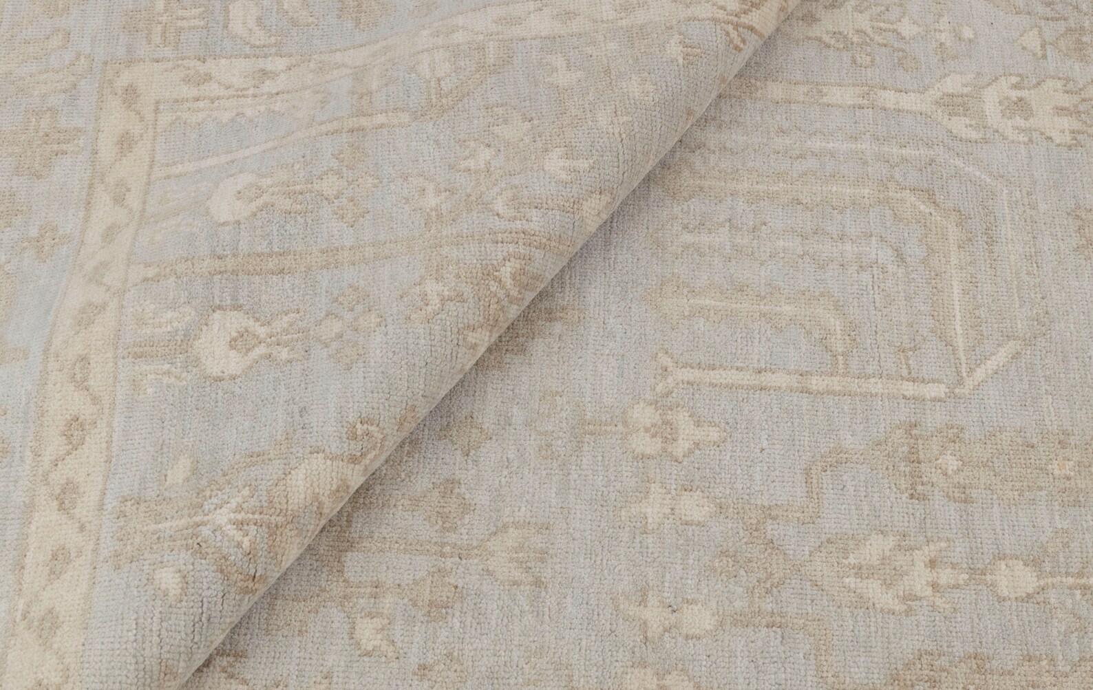 Grey Cream Muted Look Garden Pine Tree of Life Rug Modern Oushak Rug ...