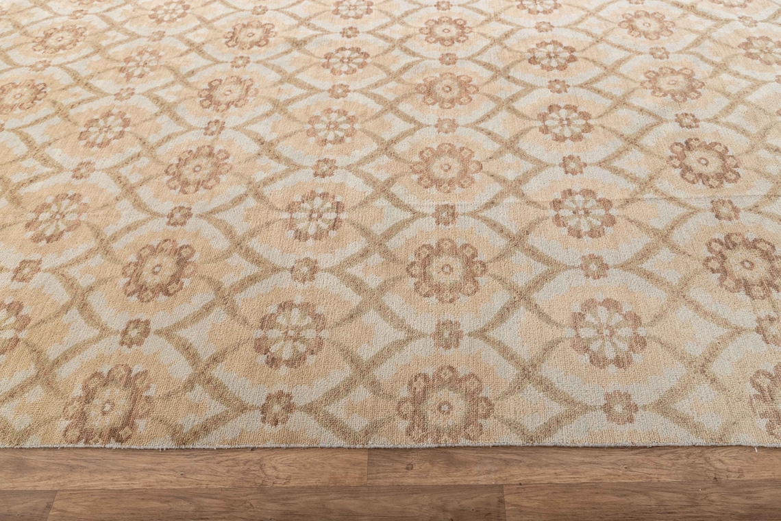 10x14 Rug Transitional Handmade Wool Area Colors Beige Camel | Etsy