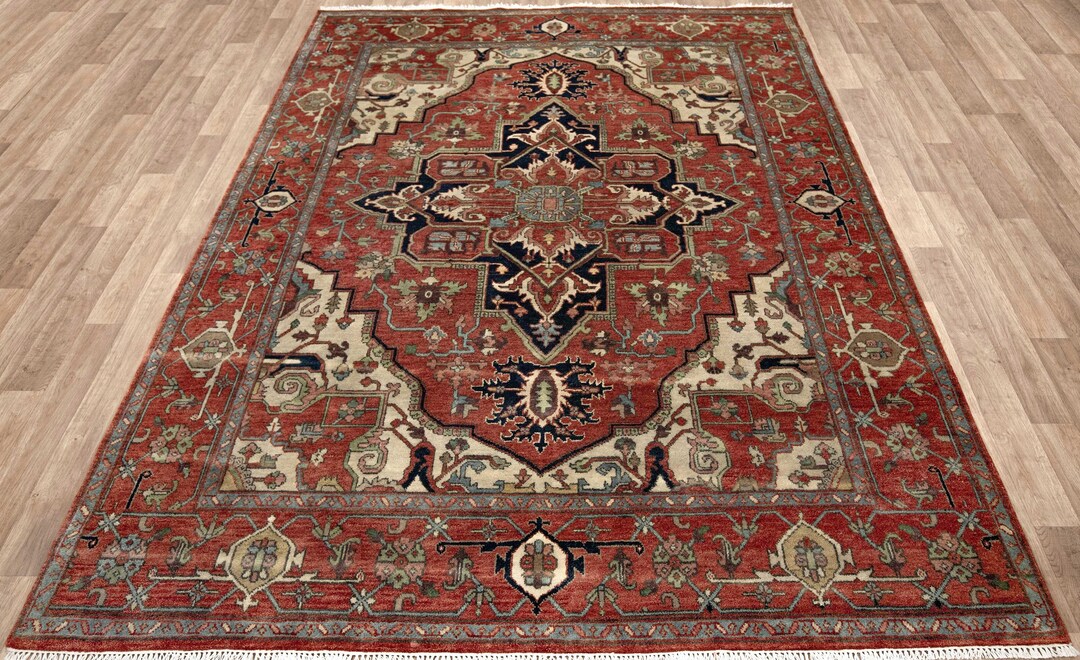 8x10 Rug Persian Serapi Hand Knotted Rug #P-118 (242x300 Cms.) - Etsy