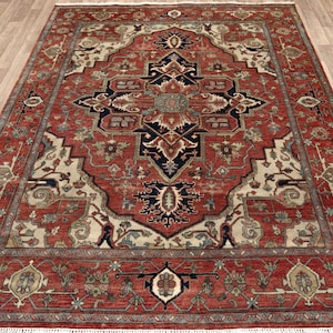 8x10 Rug Persian Serapi Hand Knotted Rug #P-118 (242x300 Cms.) - Etsy