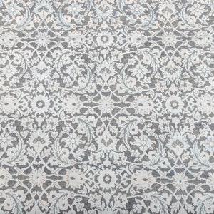 9x12 Rug Silver Grey Modern Floral Pattern Design Rug Handmade Rug ...