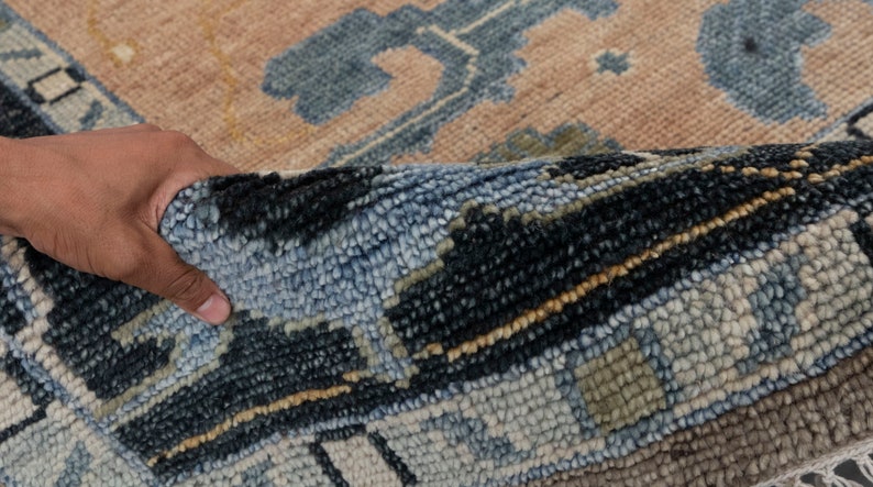 Peach Modern Home Decor Living Rug Soft Shiny Handknotted Wool - Etsy