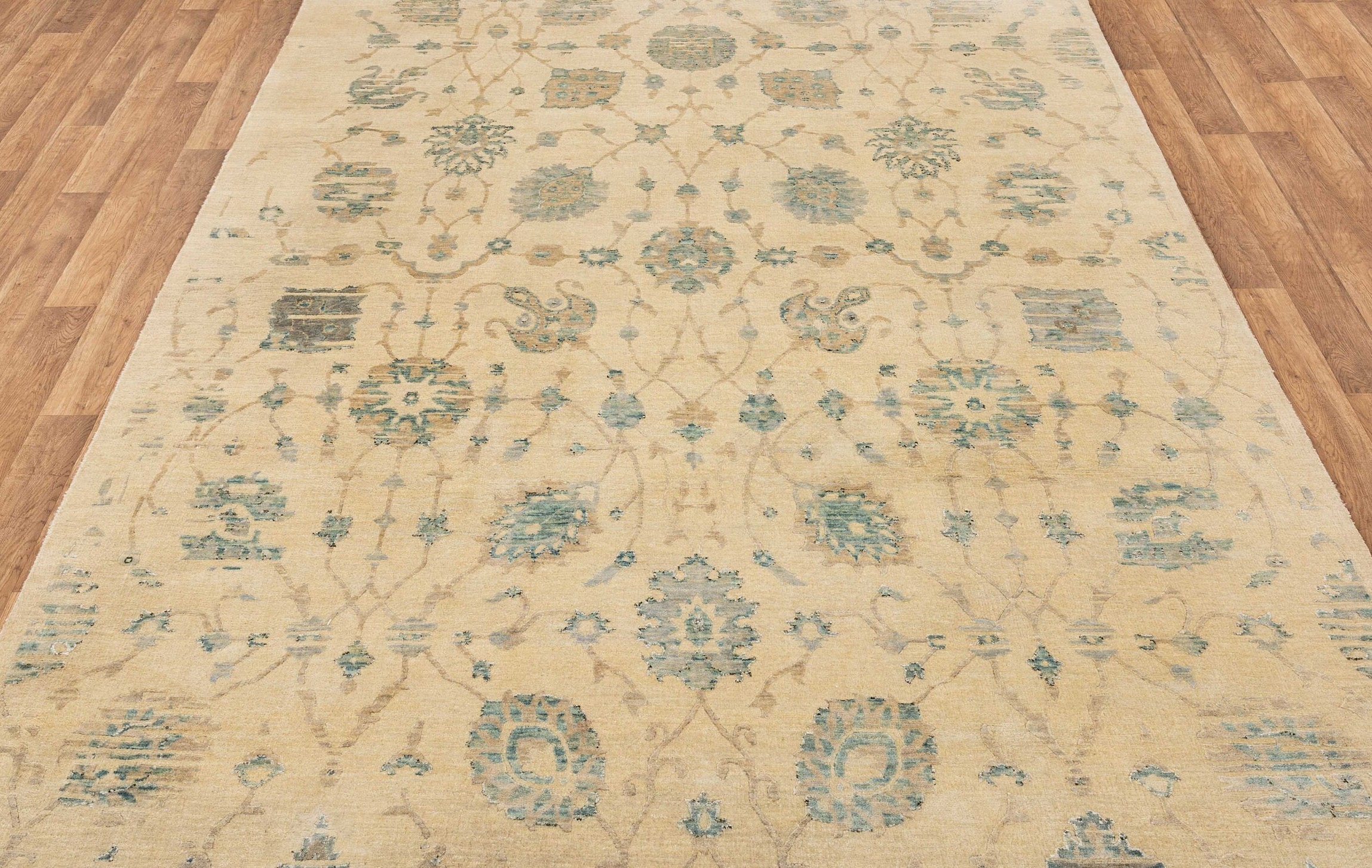 8x10 Beige Flower Design Rug Wool Hand Knotted Vase Design | Etsy