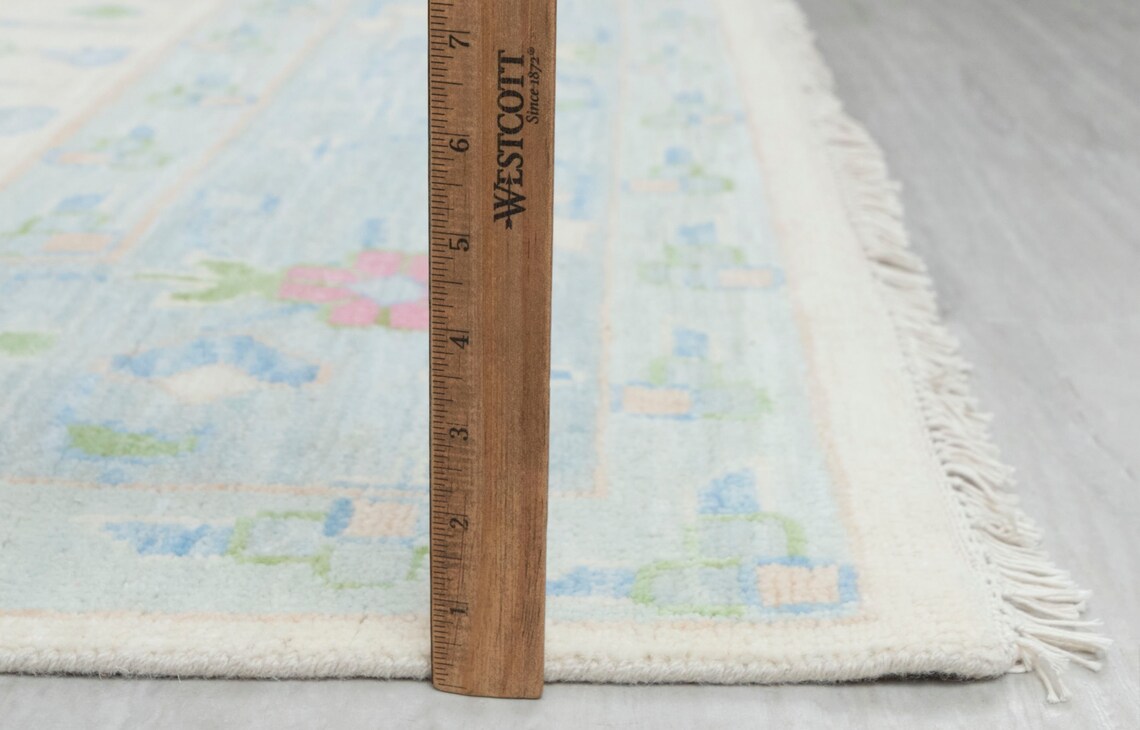 Cream Blue Garden Pine Tree of Life Rug Modern Oushak Rug - Etsy