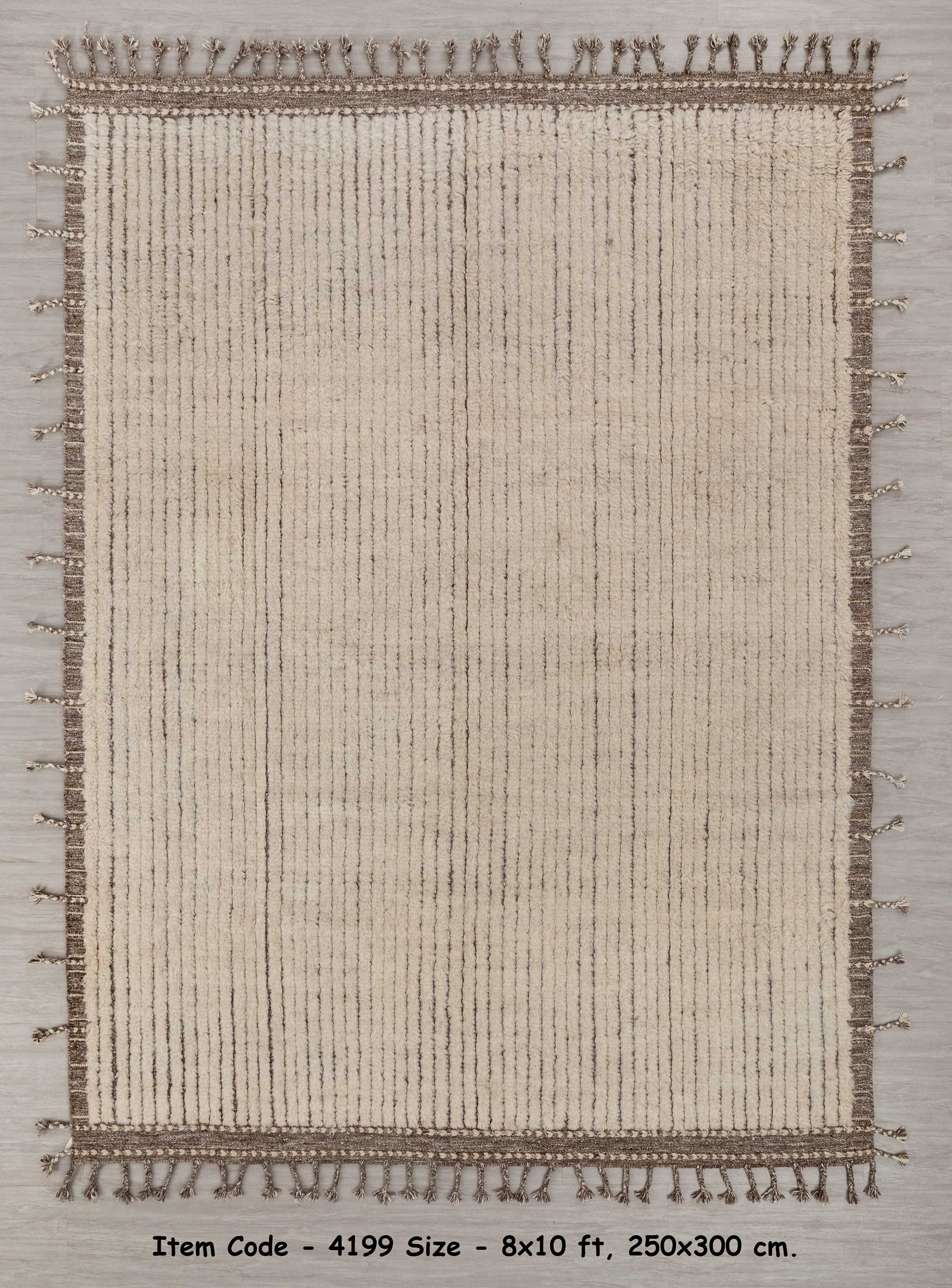 Ivory Grey Wool Rug Moroccan Beni Ourain Berber Hand Knotted Wool Rug ...