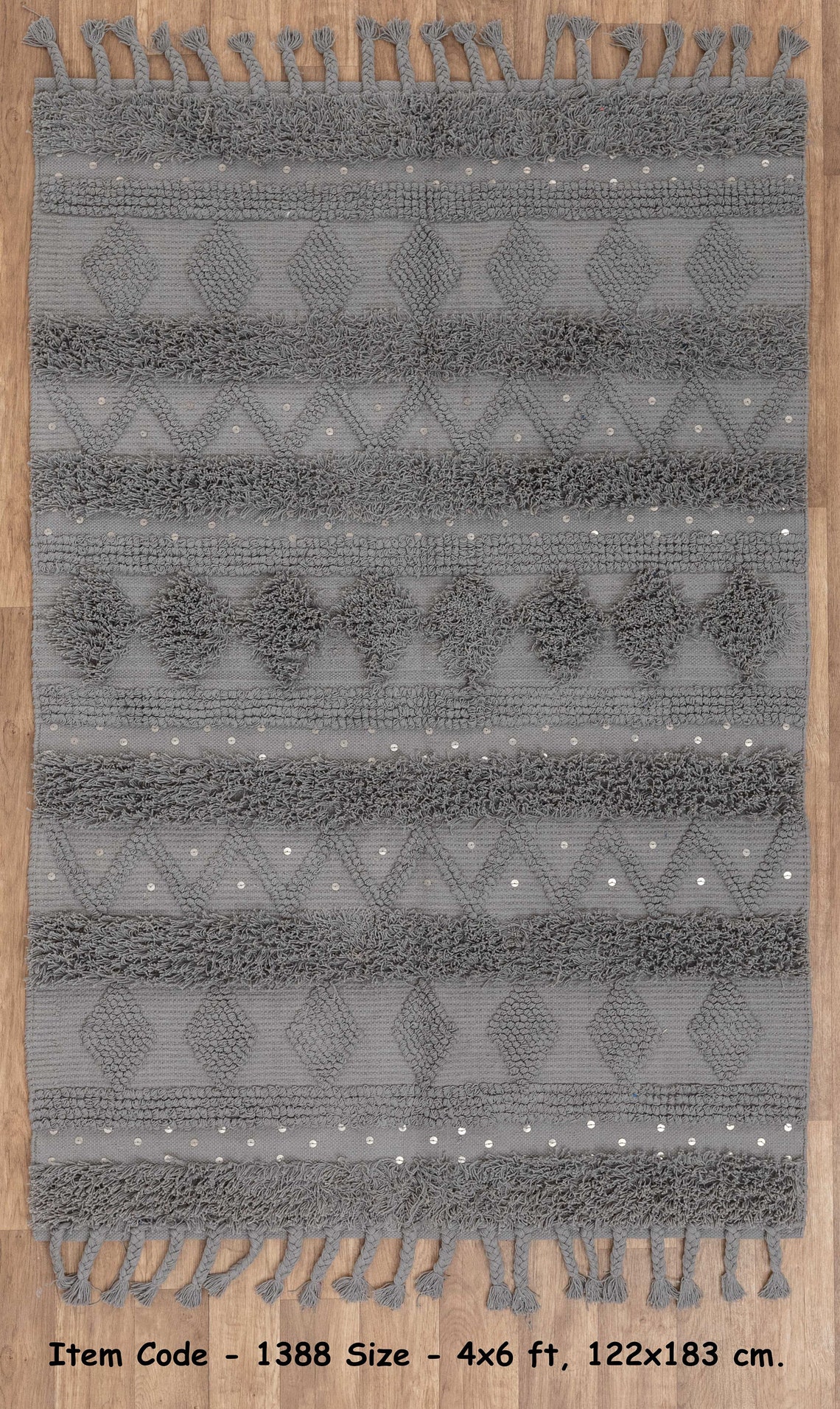 4x6 Grey Moroccan Rug Bohemian Decor Inspired hand woven area | Etsy