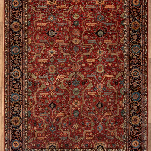 Area Rug Retro Mahal High Quality Hand Knotted Wool - Etsy