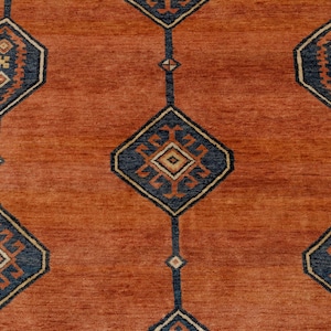 Classic Rust Coral High Quality Persian Style Rug High Knot Density ...