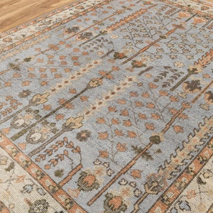 Blue Cream Tree of Life Soft Wool Hand Knotted Rug CUSTOMIZE in Any ...