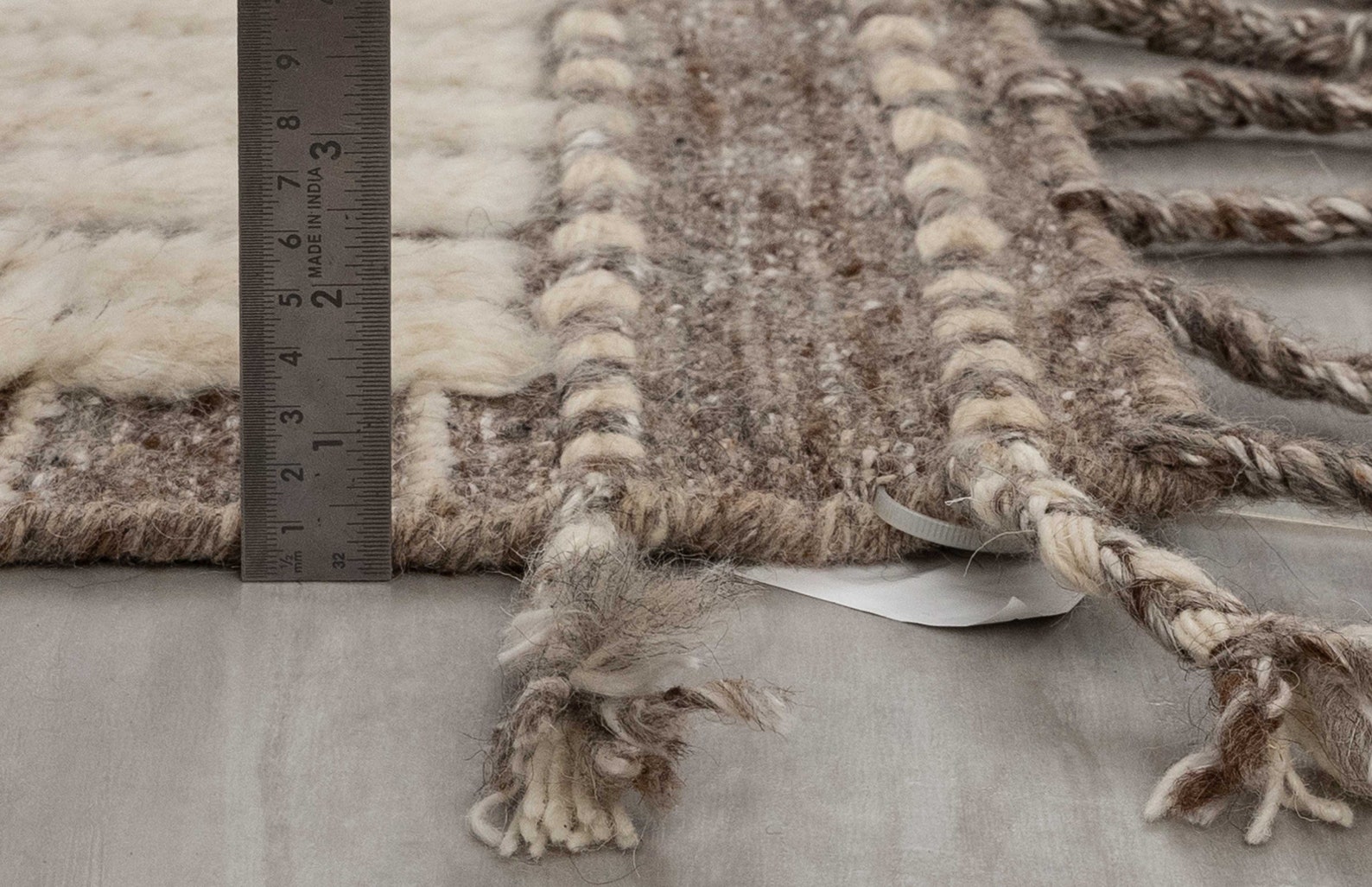 Ivory Grey Wool Rug Moroccan Beni Ourain Berber Hand Knotted Wool Rug ...