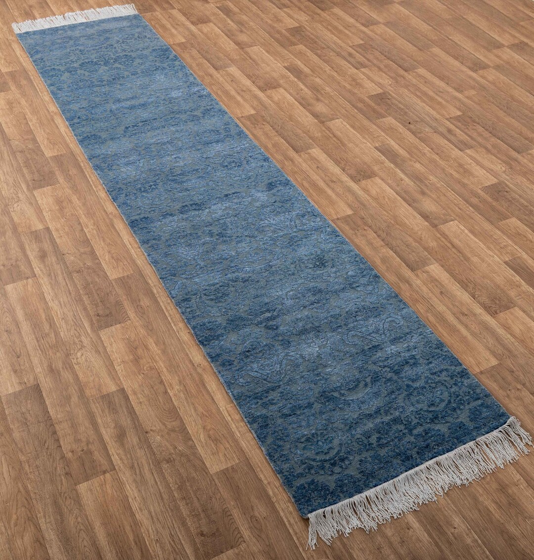 2'7x12'4 Ft. Runner Handmade Wool & Silk Runner Rug - Etsy