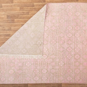 8x10 Soft Pink Wool Rug Modern Transitional Design Patterns | Etsy