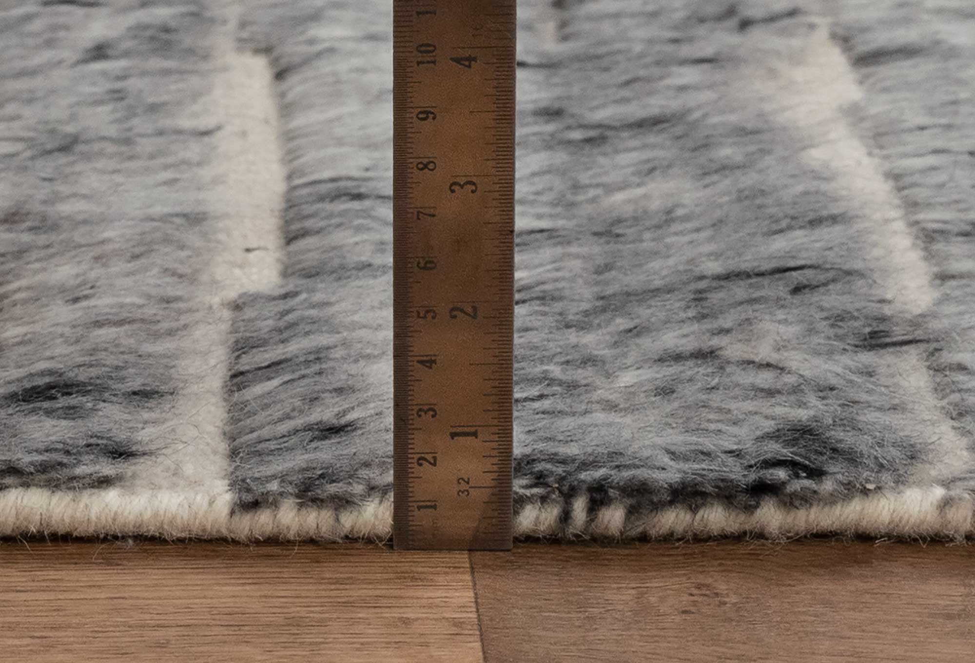 Grey Ivory Soft Wool Shag Thick Pile Hand Knotted Boho | Etsy