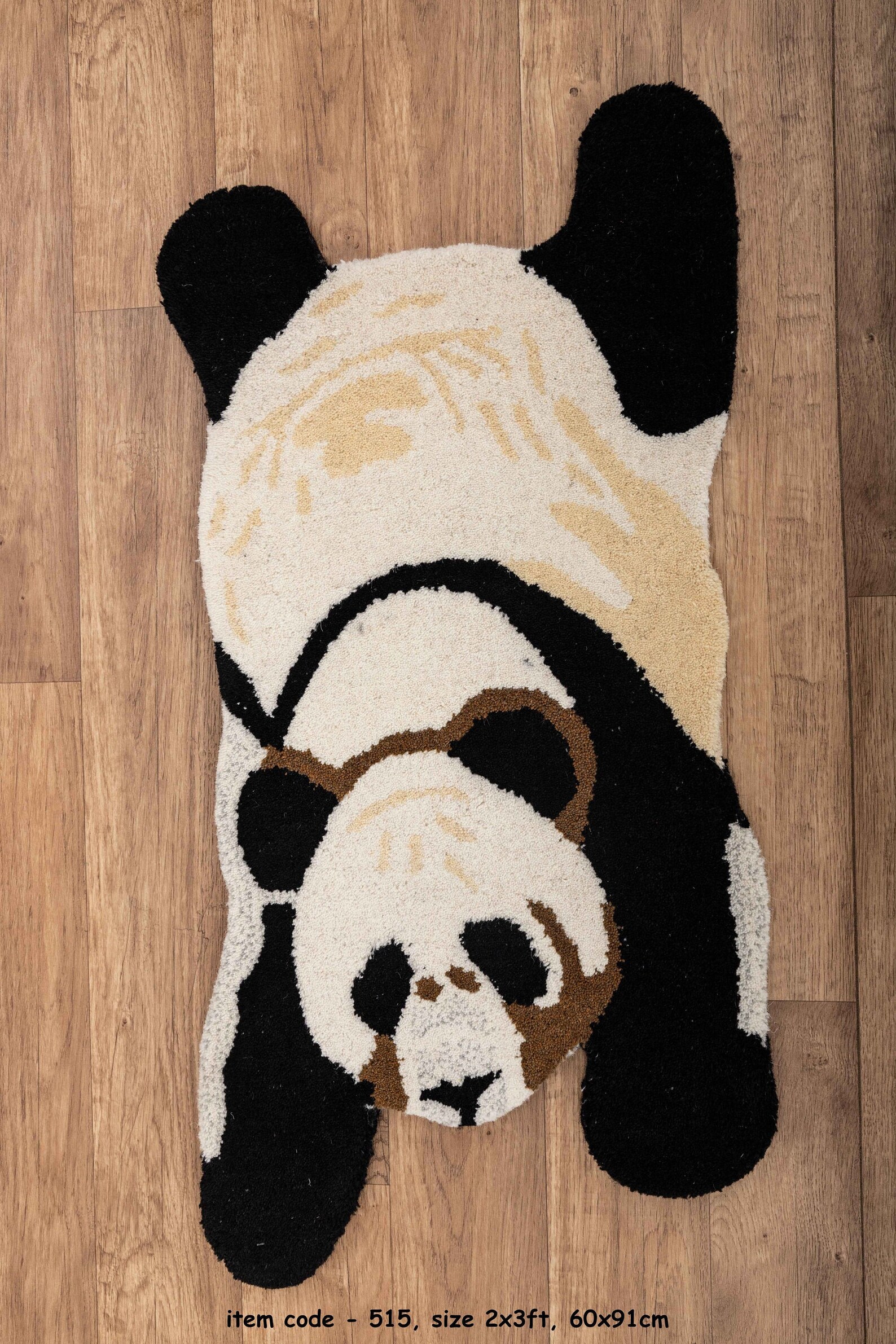 Panda Wool Rug for Kids Handmade in Soft Wool Size- 2x3ft. #515 - Etsy