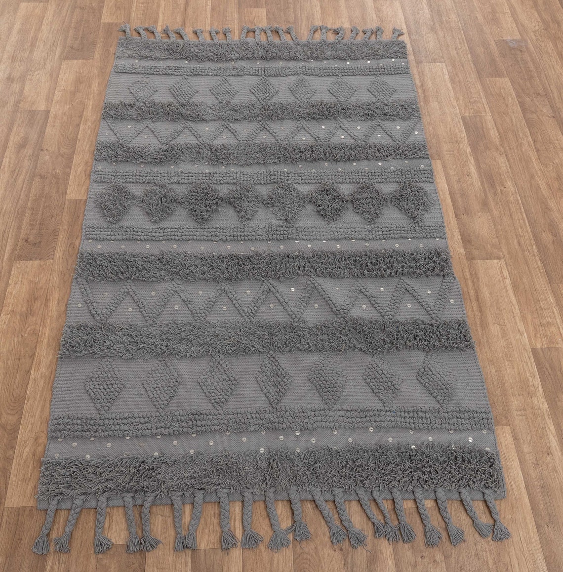 4x6 Grey Moroccan Rug Bohemian Decor Inspired hand woven area | Etsy