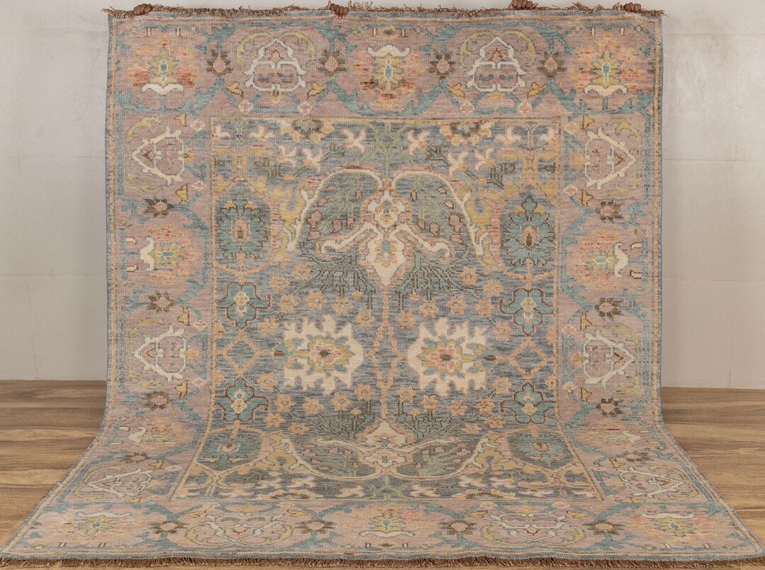 8x10 Grey Tan High Quality Hand Knotted Persian Inspired Oshak - Etsy