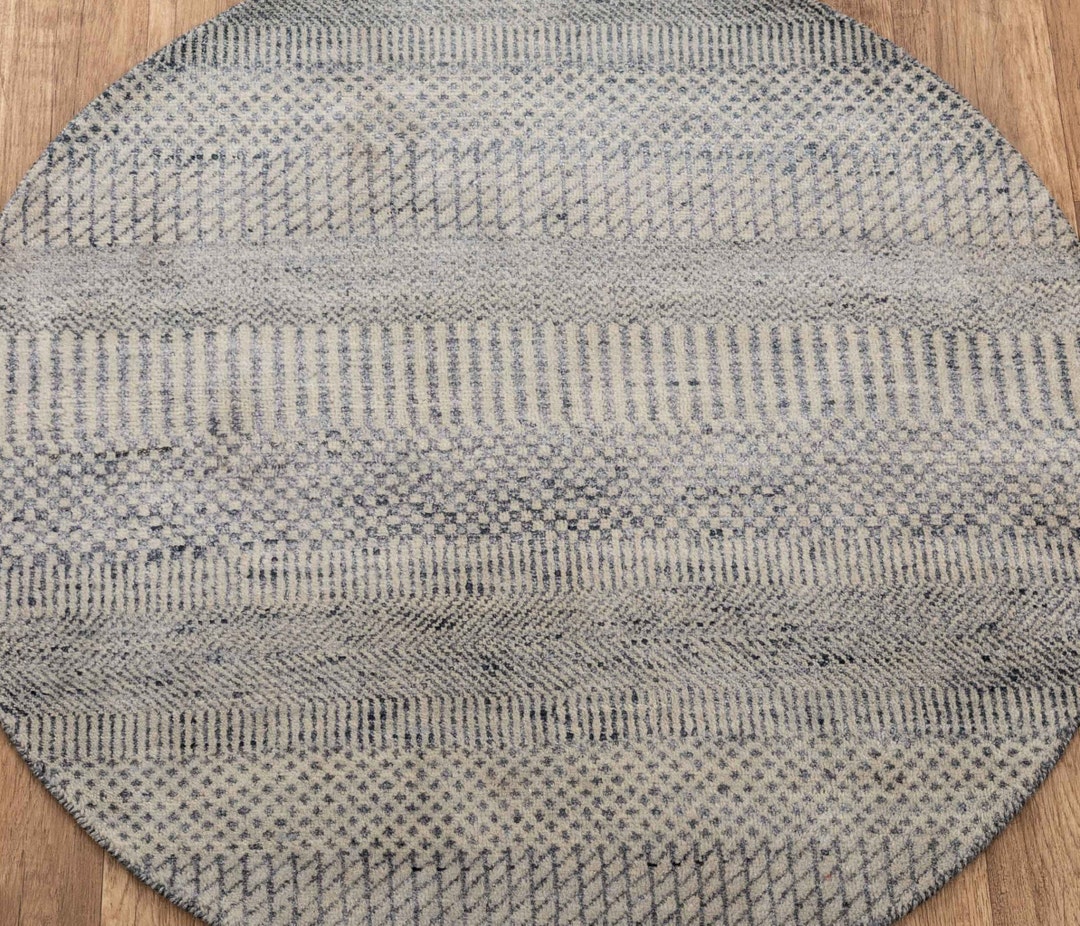 3x3 Ft./90x90 Cms. Savannah Round Rug Handmade Modern Savannah Design ...