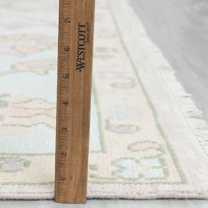 L.pink Blue Soft Look Modern Oushak Rug Premium Wool Hand Knotted ...
