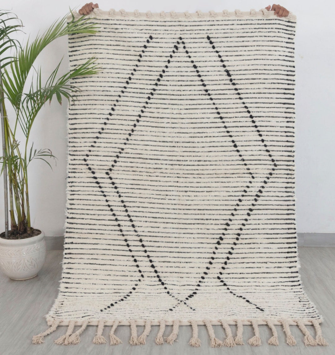Bohemian Moroccan Decor Inspired Hand Woven Boho Cotton Rug ...
