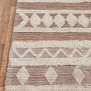 Bohemian Decor Inspired Handmade Wool Cotton Area Rug....#md-18 /1394 ...