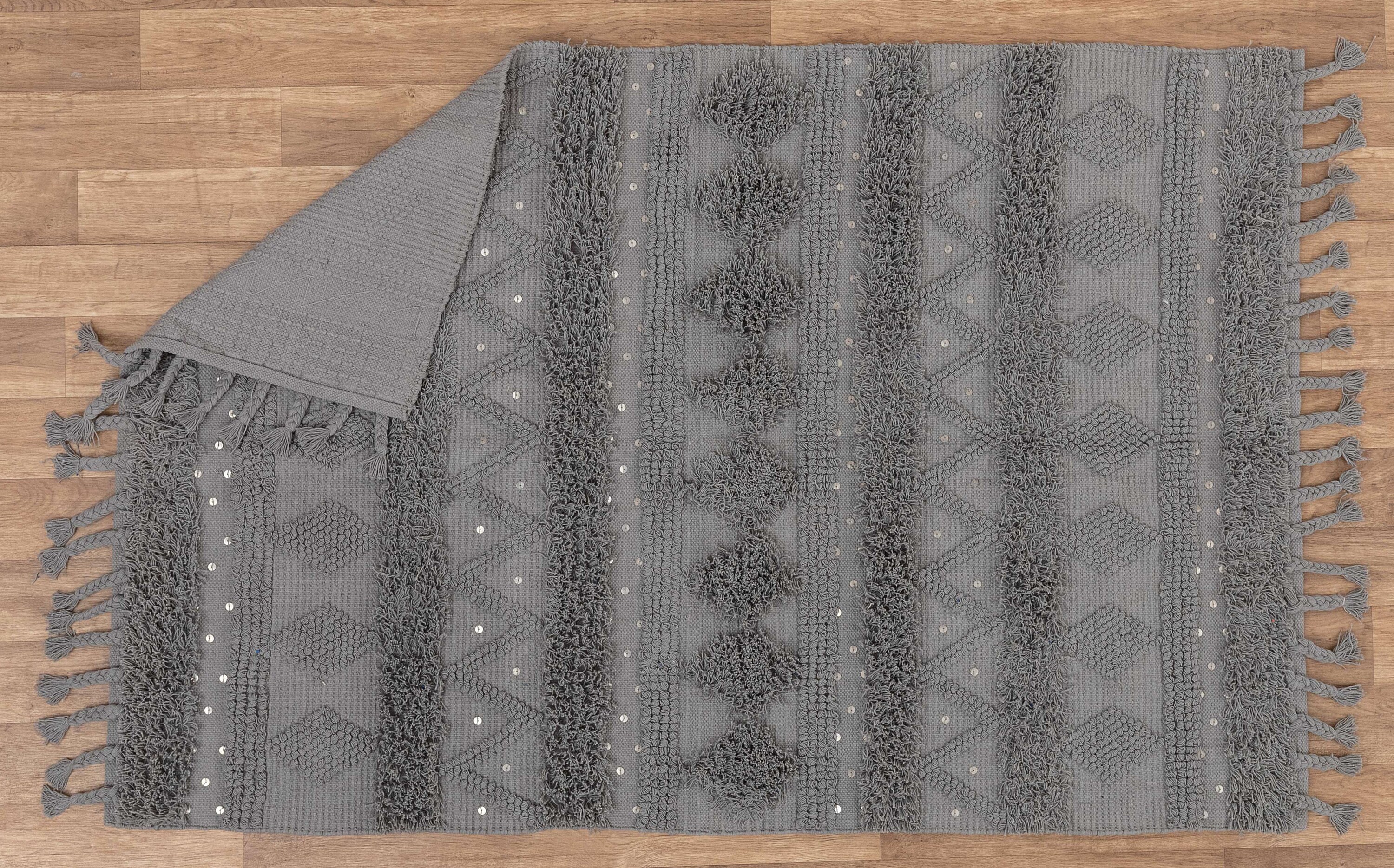 4x6 Grey Moroccan Rug Bohemian Decor Inspired Hand Woven Area Rug ...