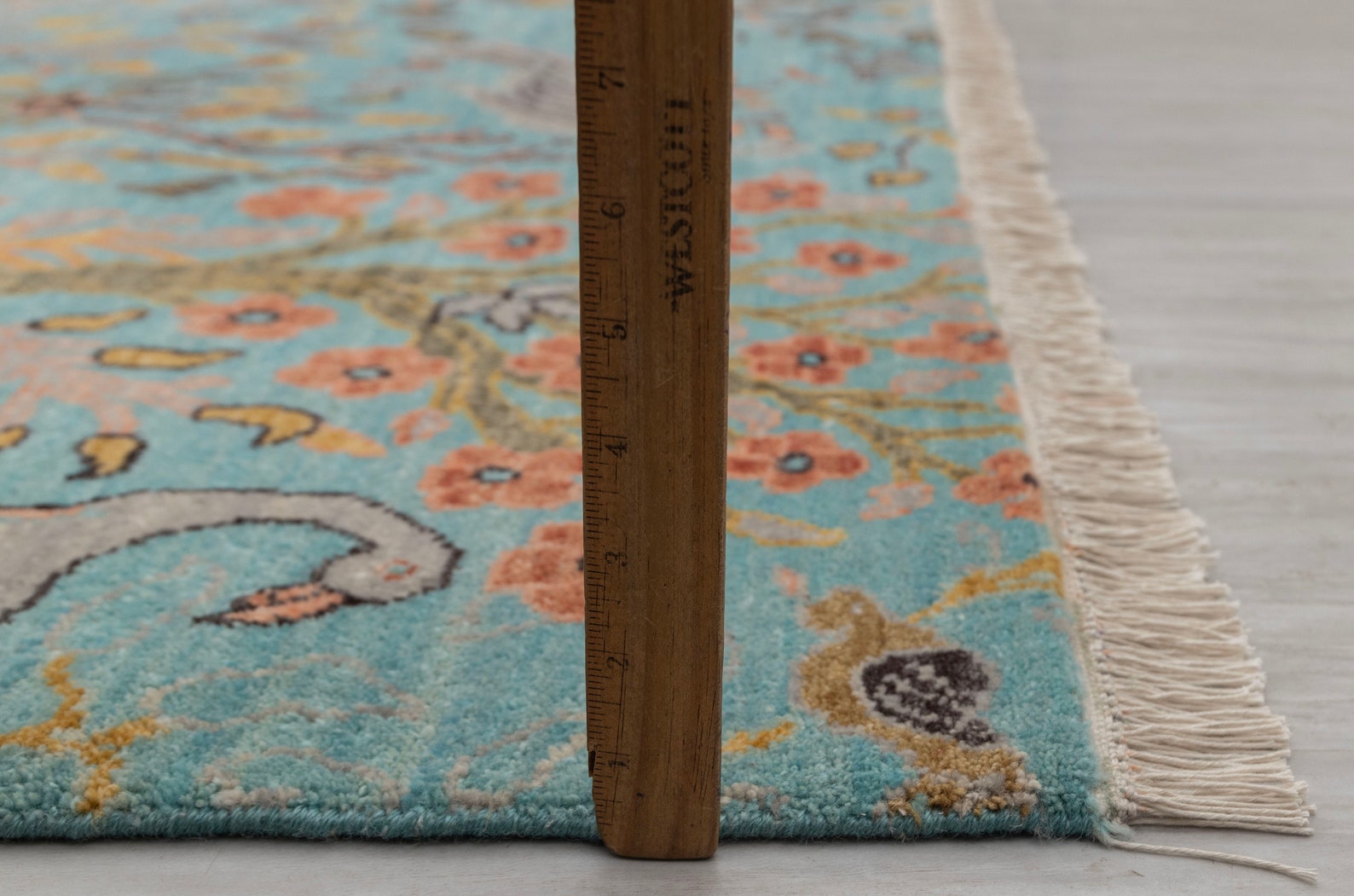 8x10 Turquoise Blue Colorful Birds Garden High Quality Hand Knotted ...