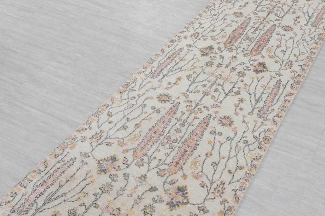 2.6x10 Ft. Modern Tree of Life Transitional Rug Runner Rug, Vintage Rug ...
