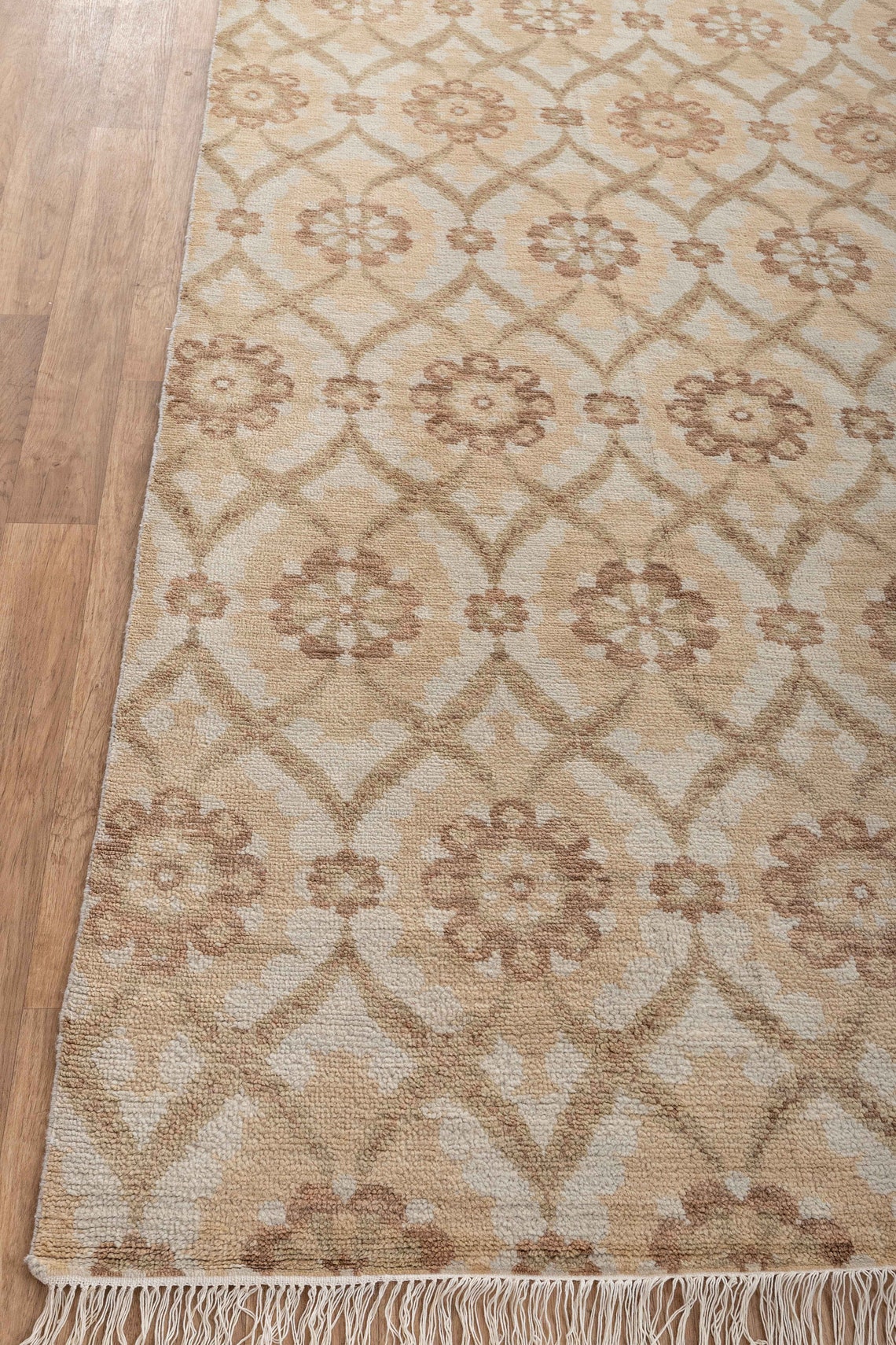 10x14 Rug Transitional Handmade Wool Area Colors Beige Camel | Etsy