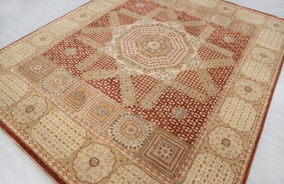 8x10 Rug Modern Mamluk Pattern Geometric Style Handmade Wool - Etsy