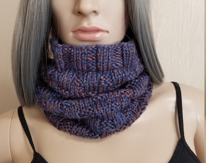 100% Pure Merino Wool Snood/neck Warmer/cowl Chocolate Brown Handmade ...