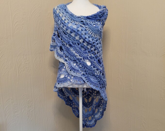 Boho Shawl / Handmade Crochet Shawl / Wrap Shawl / Triangle Scarf ...