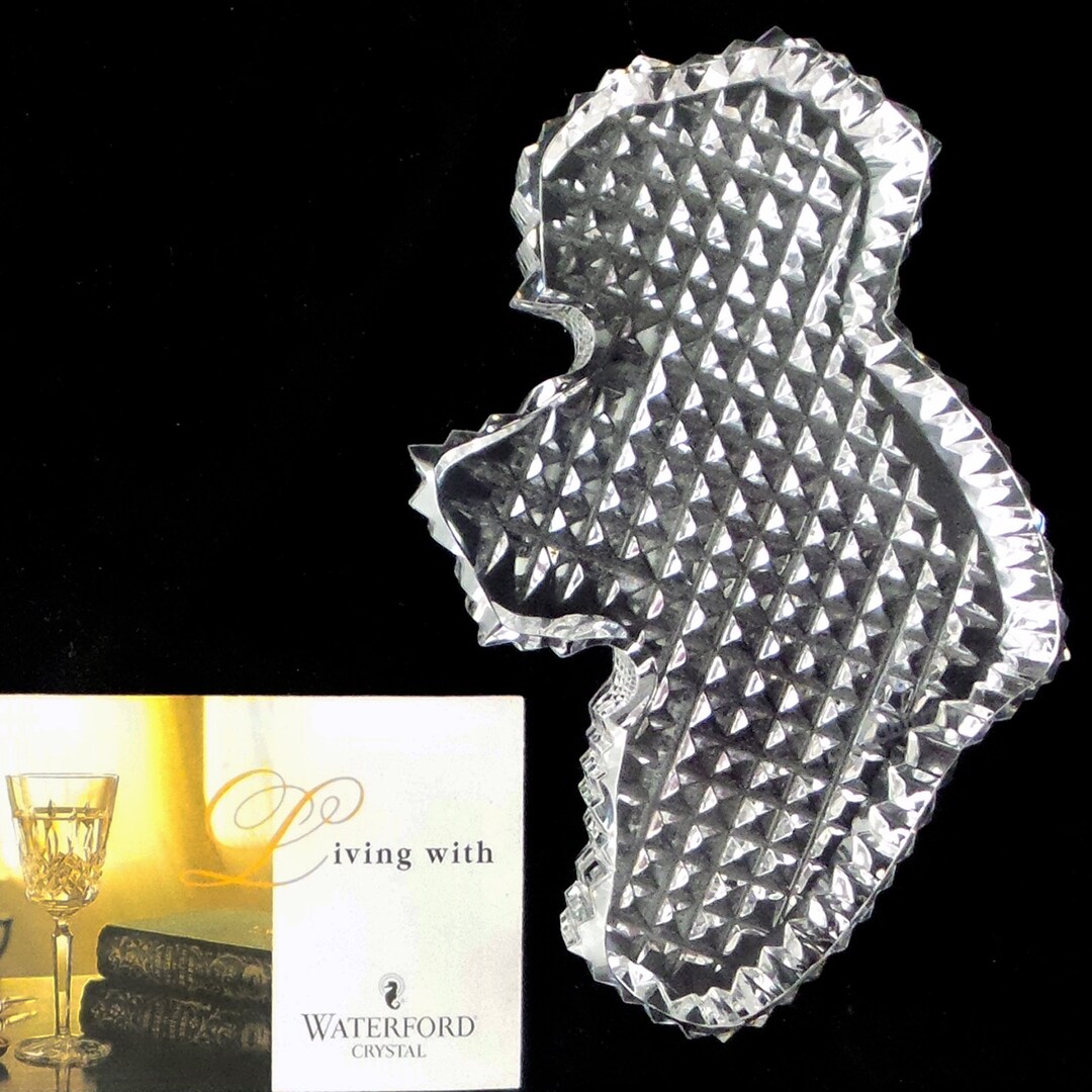 Waterford Crystal IRELAND Profile Outline of Country Map Paperweight ...