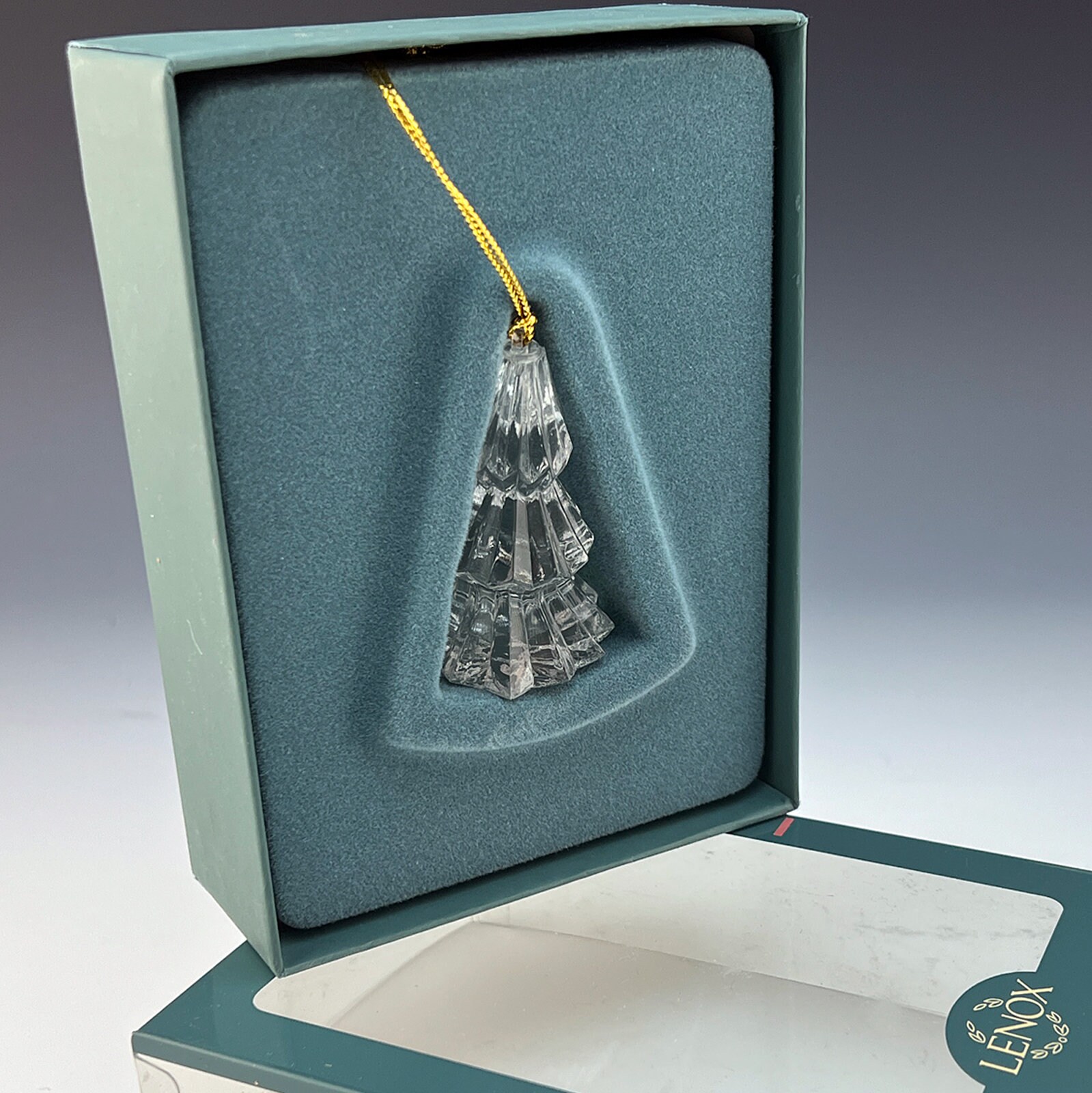 Lenox China Crystal Evergreen Tree Holiday Gem Ornament From 1993 MIB ...