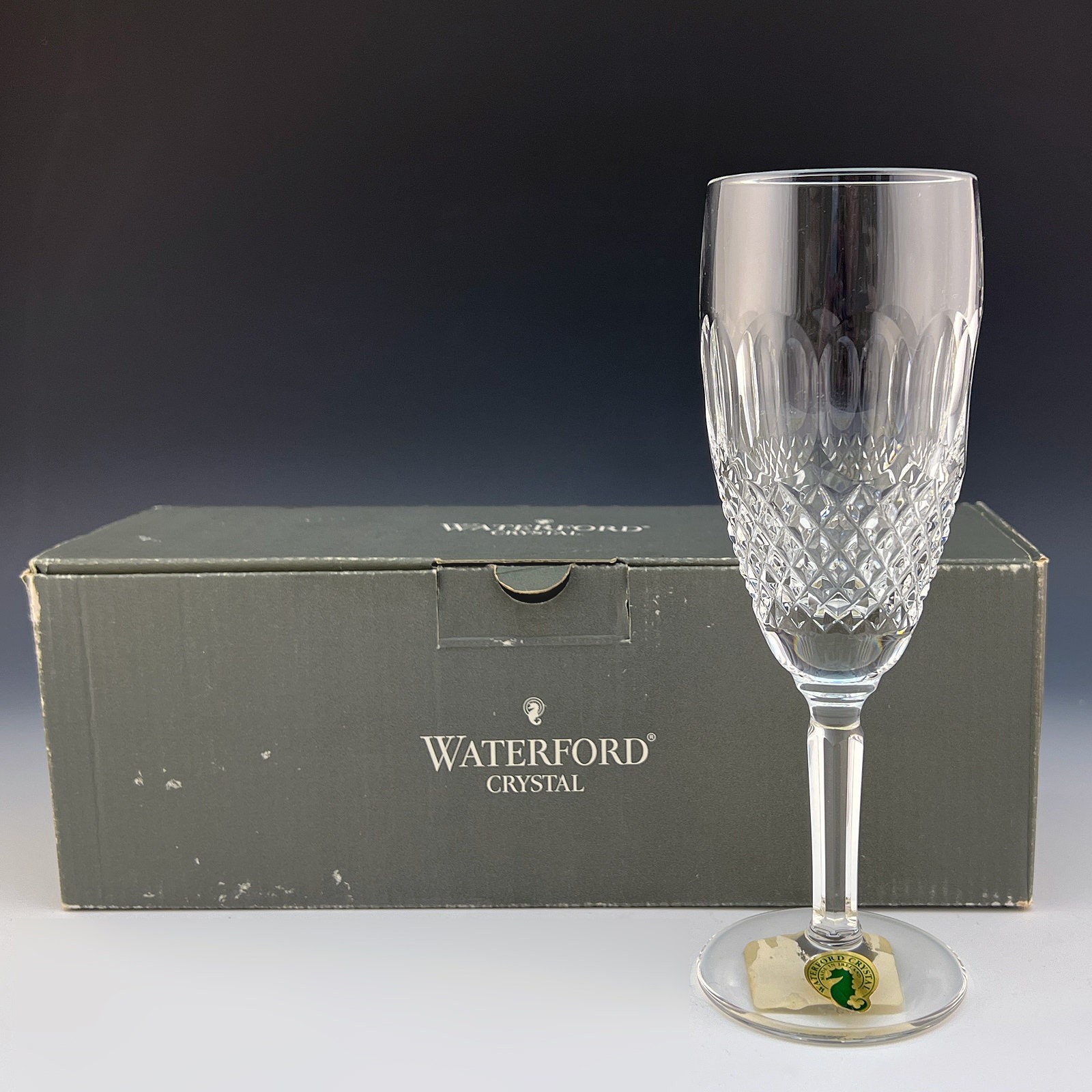 NOS New Waterford Crystal COLLEEN Tall Flute Champagne 7 1/4" Ireland ...