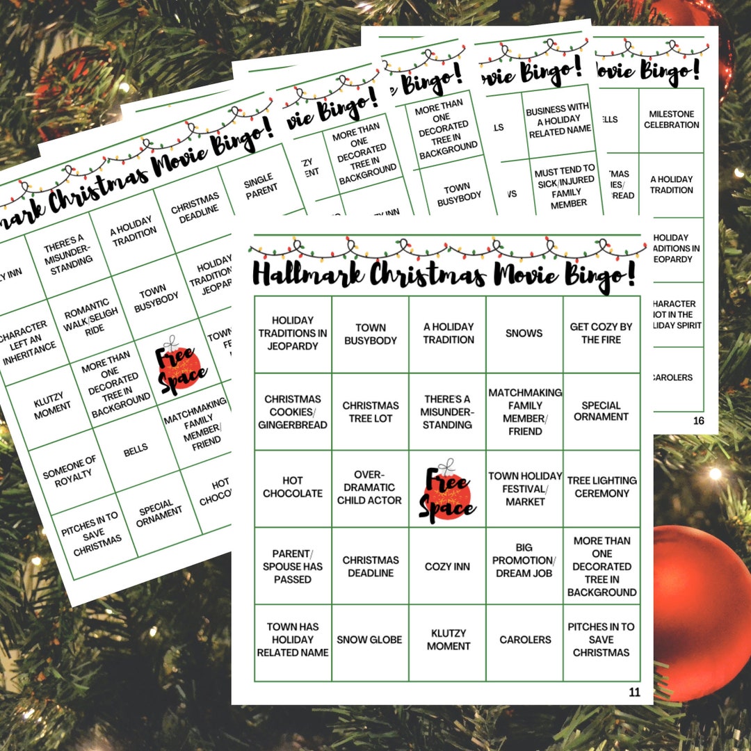 Hallmark Christmas Movie Bingo Cards 11-20 (set of 10) - Etsy